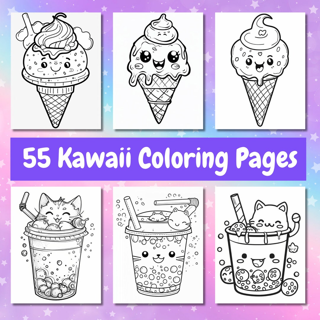 55 Kawaii Coloring Pages for Kids and Adults Cute Coloring Pages ...