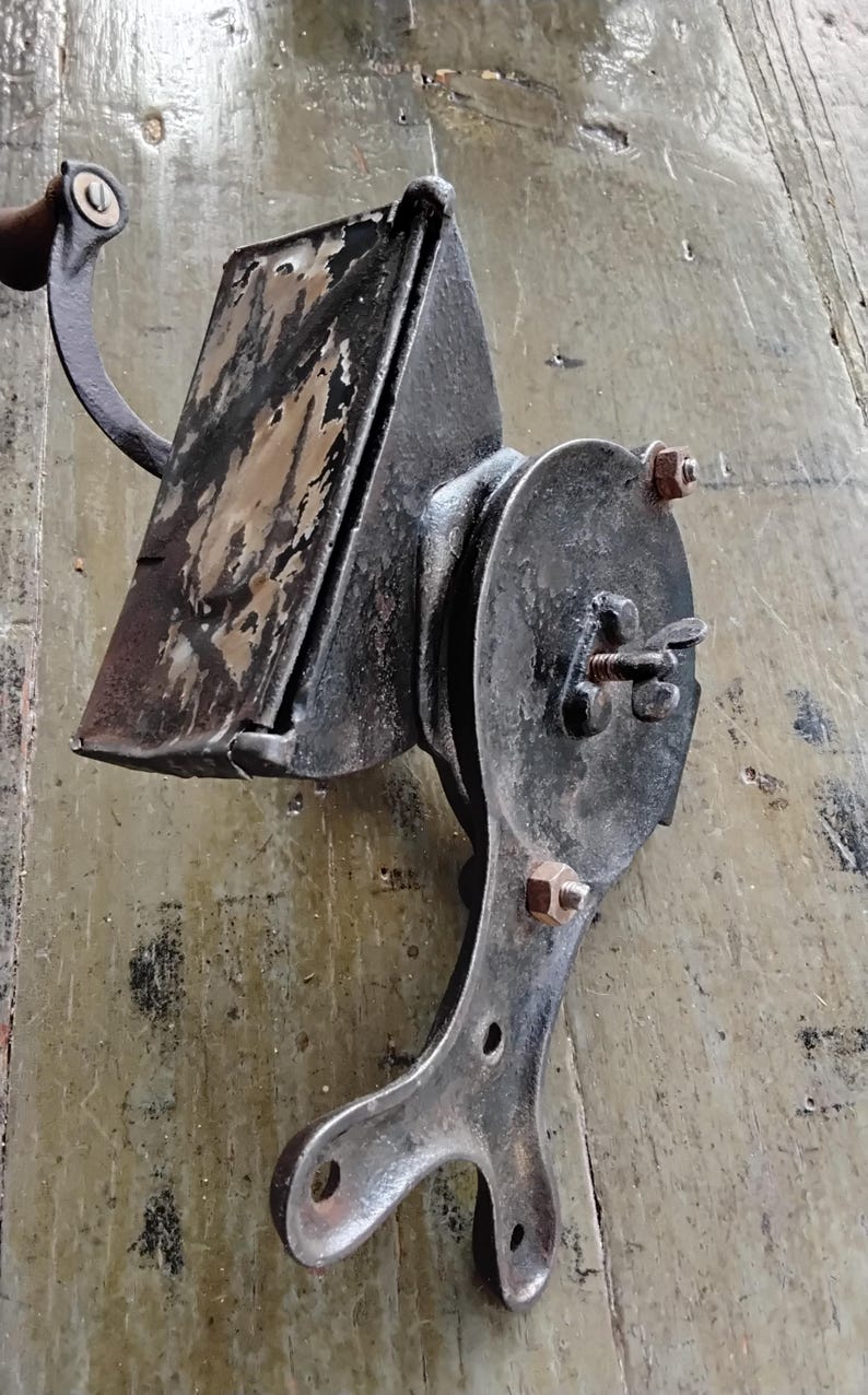 Rare, Antique, Primitive, Collectible Wall Style Cast Iron Coffee ...