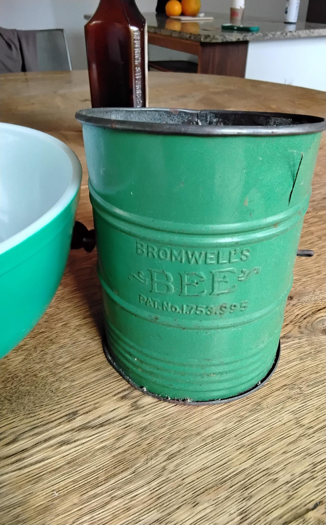 Vintage Flour Sifter From 1930's. Great Shade of Vintage Green for Your ...