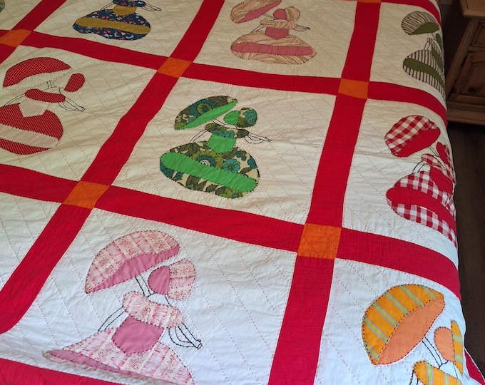 Vintage Sewing Pattern Parasol Petticoat Girls Bed Quilt PDF Instant ...