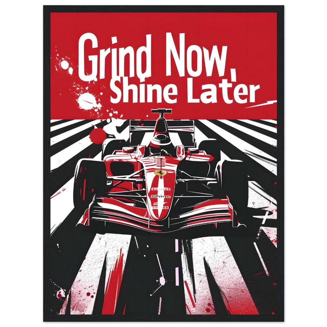 Motivational Poster Inspirational Racing Car Wall Art for Office, Home ...