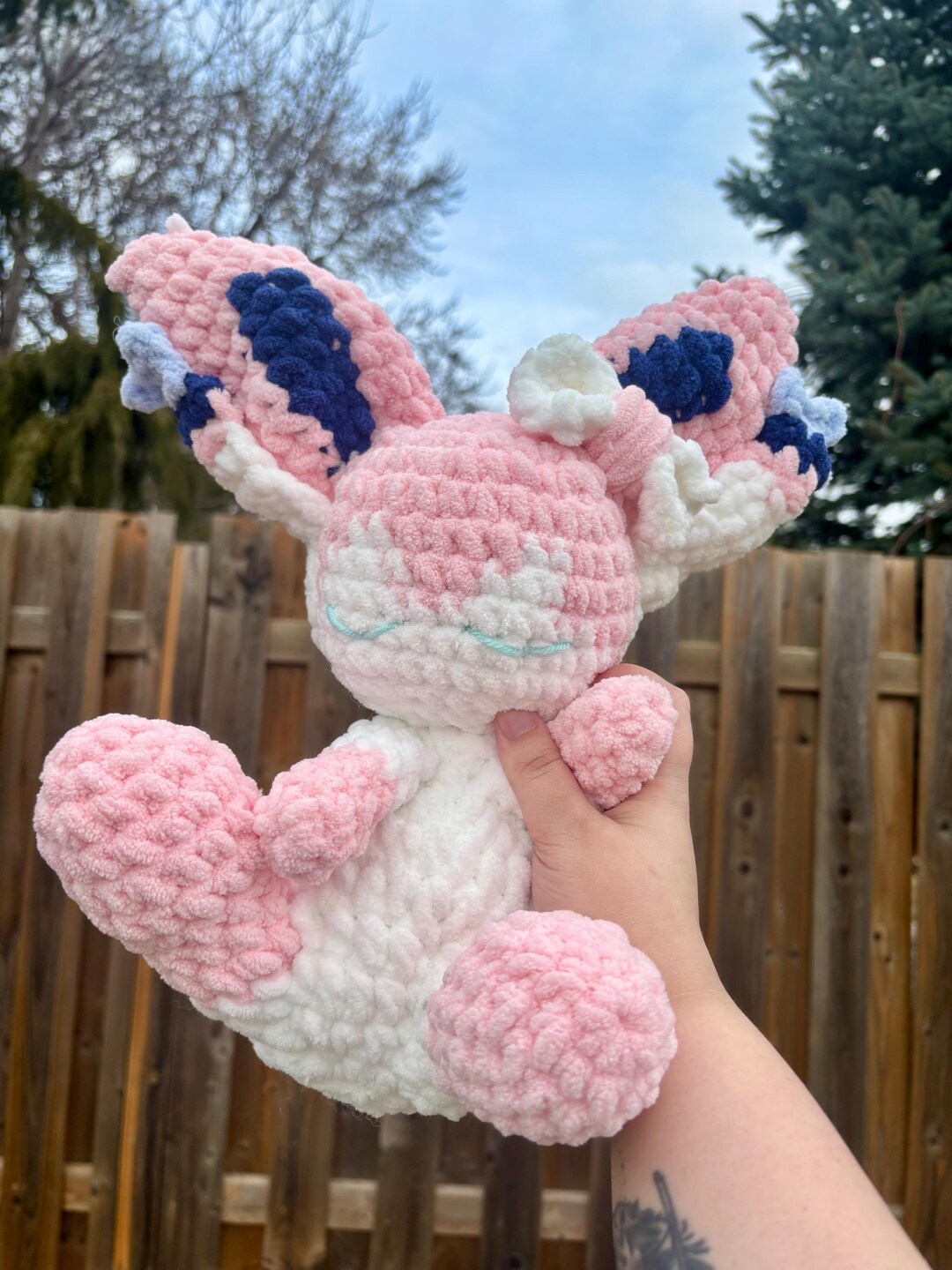 Crochet Sylveon Pokemon Plush - Etsy Canada