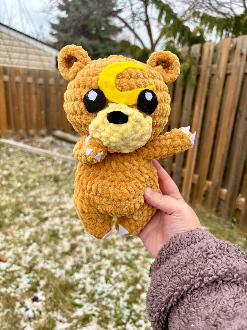 Moon Bear Inspired by Teddiursa Pokemon PDF Crochet Pattern - Etsy