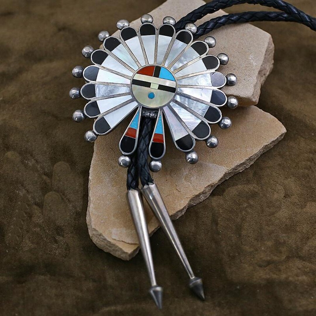Pawn Jewelry Large Sunface Zuni Bolo Tie - Etsy