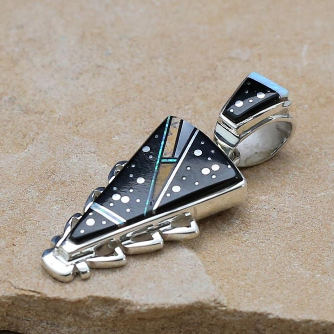Arrow Pendant W/ Night Sky Inlay Design - Etsy