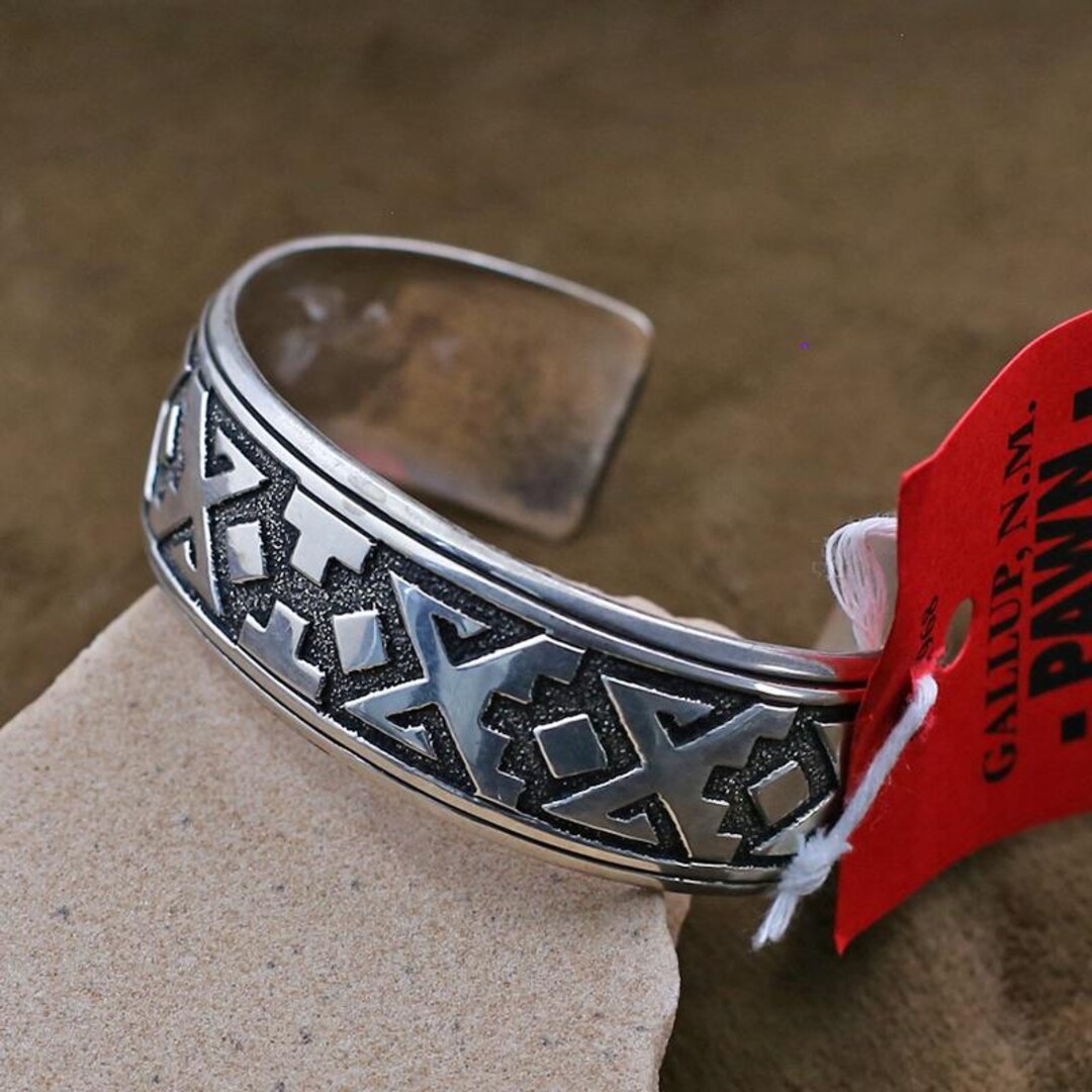 Pawn Jewelry Large Navajo Overlay Bracelet - Etsy