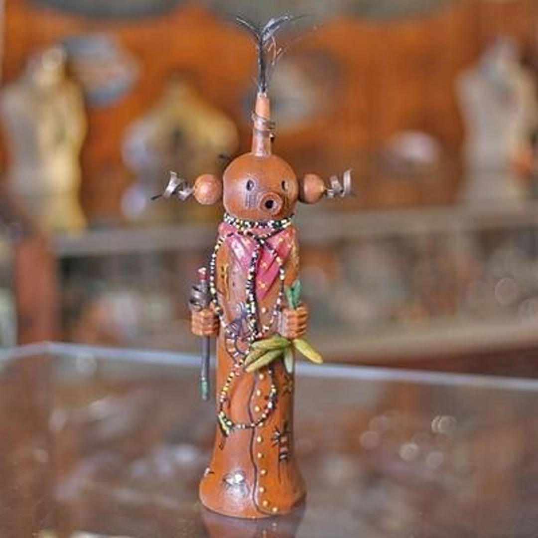 Spirit Statue Corn Dog Resin Statue is a Collage of Native American ...