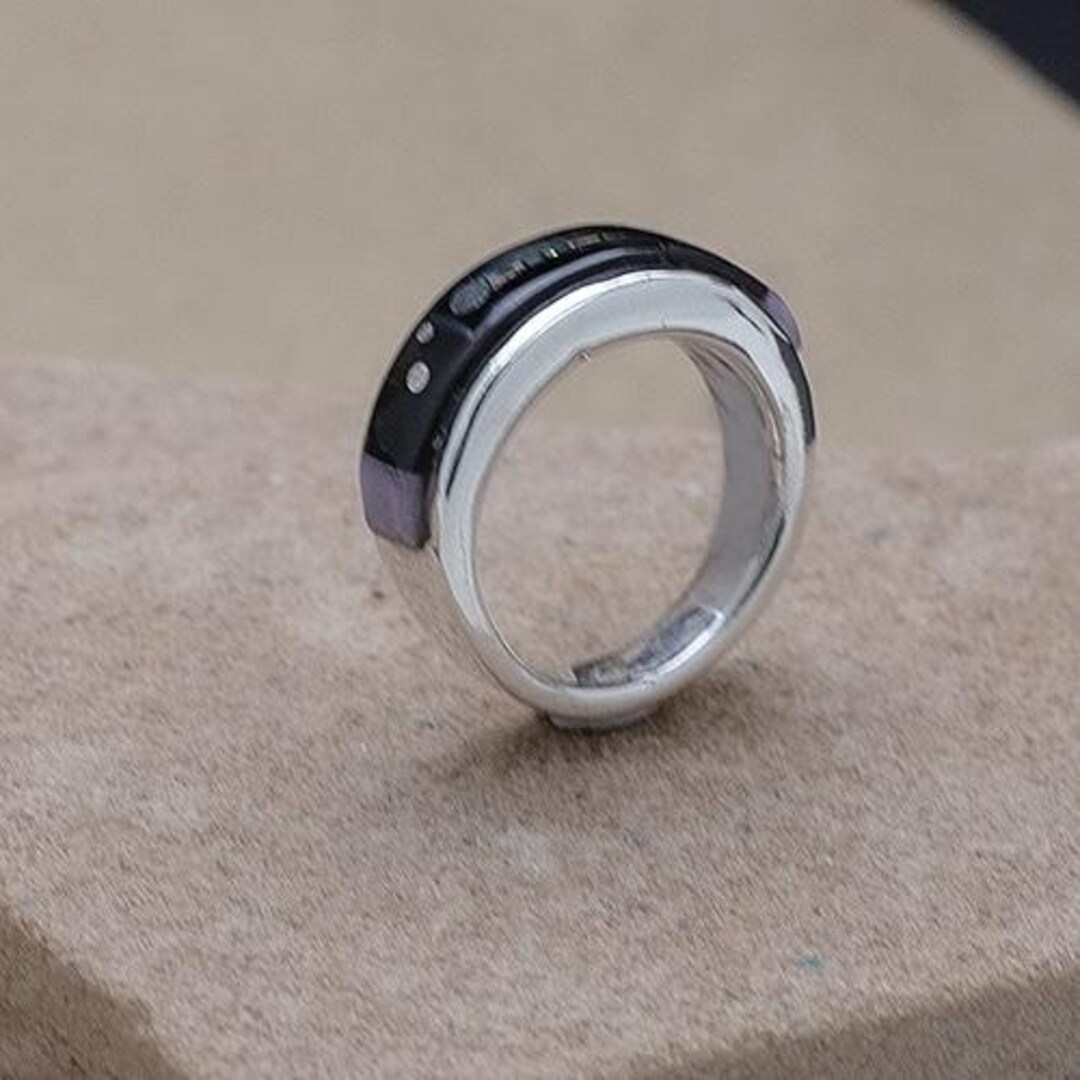 Thin Band Night Sky Inlay Ring - Etsy