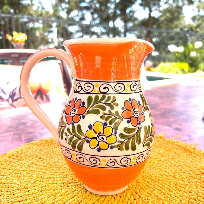 Hand Painted Pitcher - Etsy