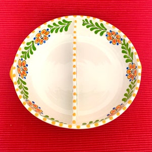 Ceramic Handmade and Hand Painted Divided Serving and Condiment Bowl - Etsy
