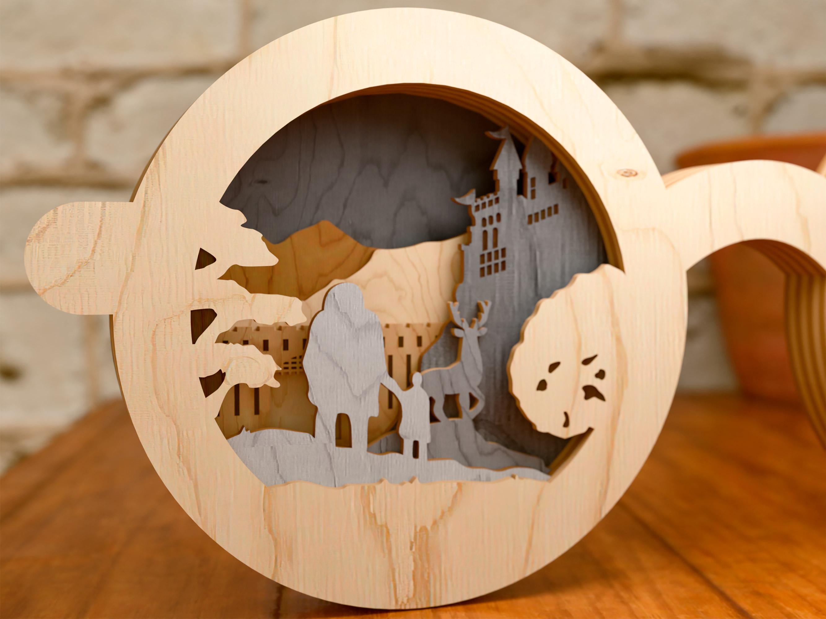 Wizard Glasses Laser Cut Files - 8 Layer Art Piece for Glowforge Svg - Etsy