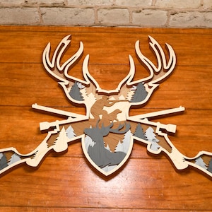 Deer Hunting Laser Cut Files, Rifle 6 Layers Svg - Etsy