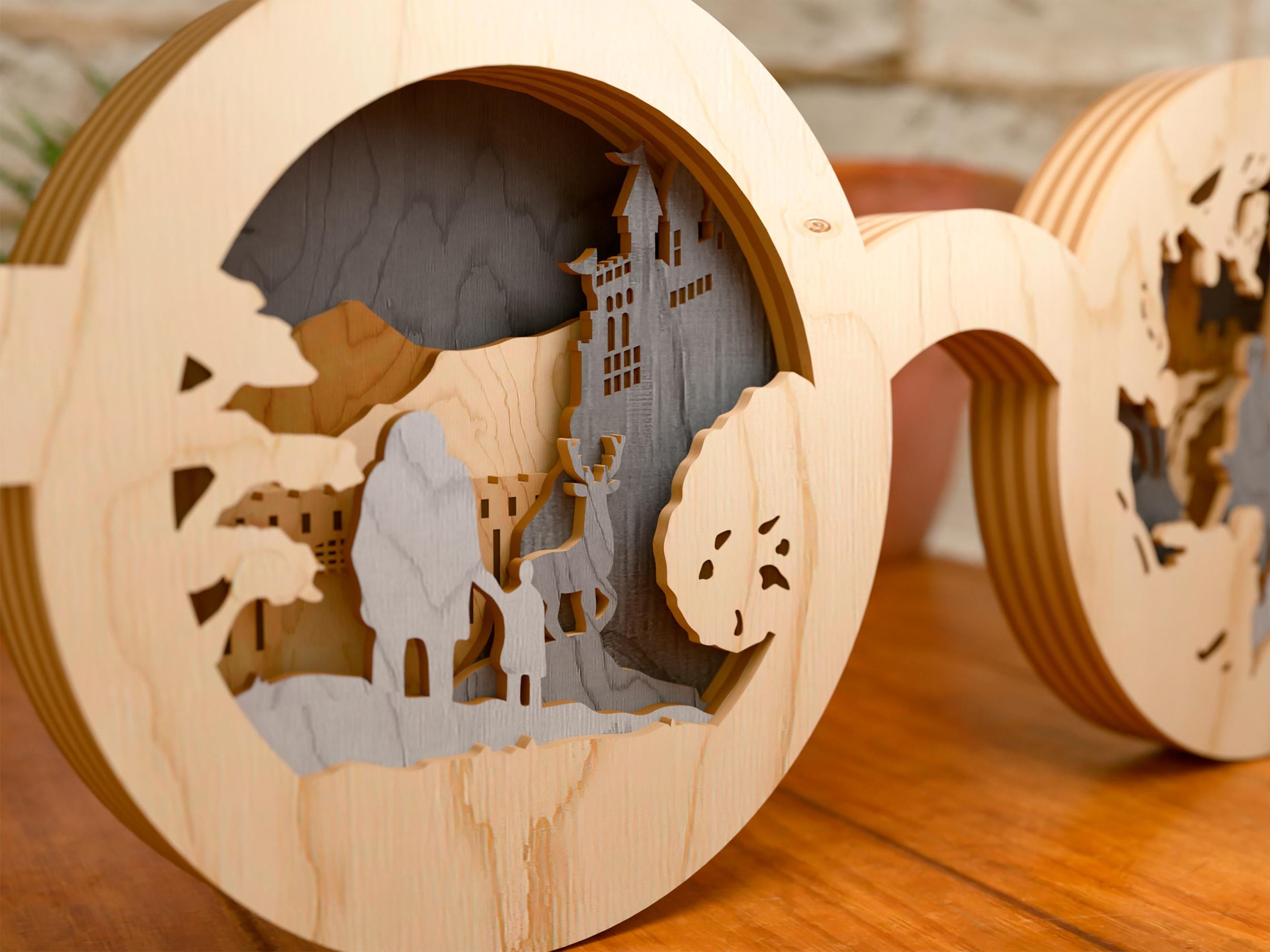 Wizard Glasses Laser Cut Files - 8 Layer Art Piece for Glowforge Svg - Etsy