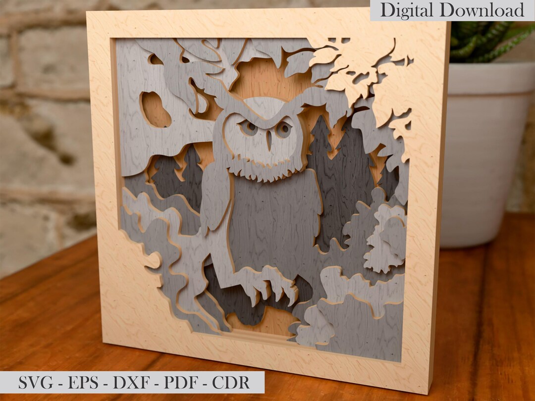 Multilayer Cute Owl Laser SVG, Glowforge, Dxf - Etsy