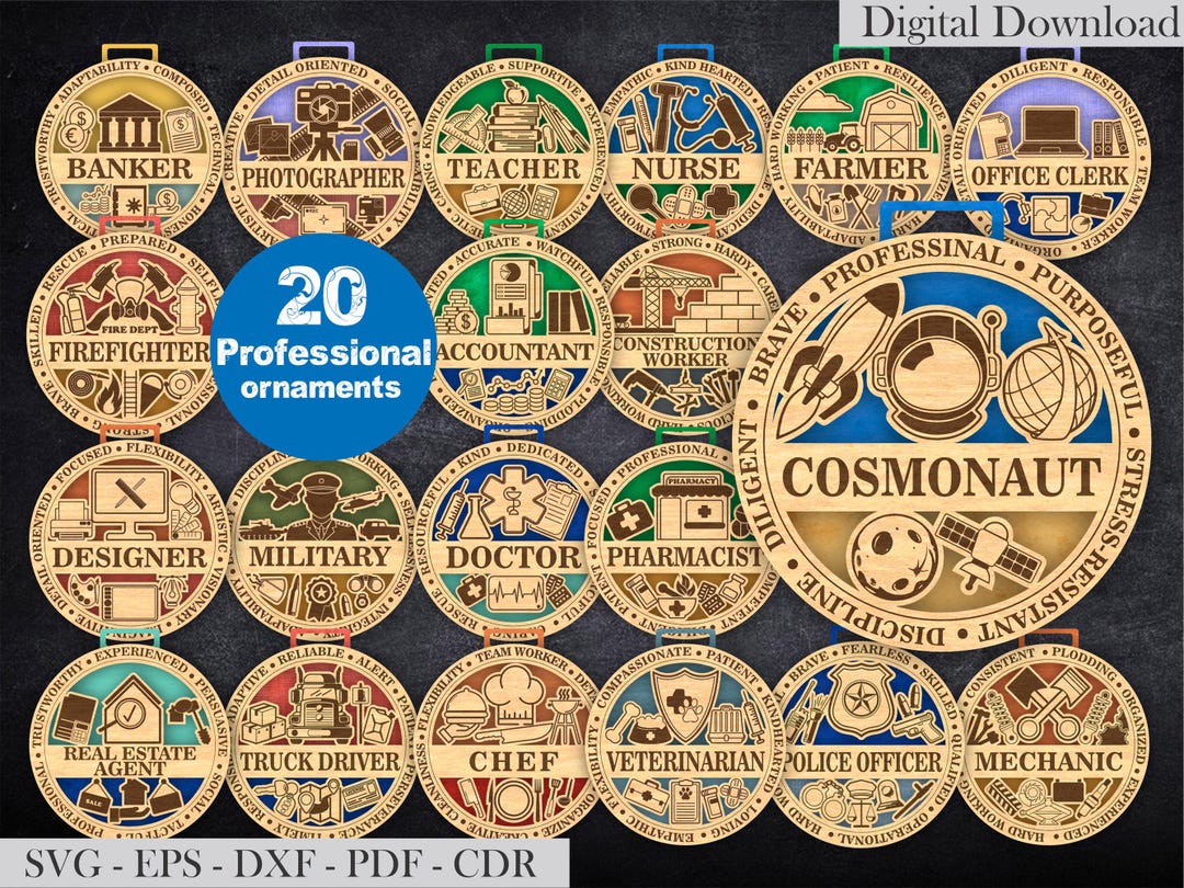 20 Professional Ornaments SVG Laser Bundle - Etsy