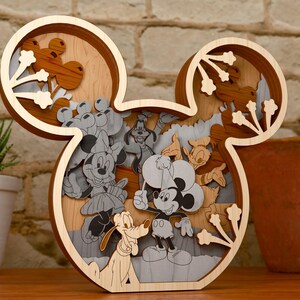 Mouse Head Laser Cut Files - 8 Layer Art Piece for Glowforge Svg - Etsy