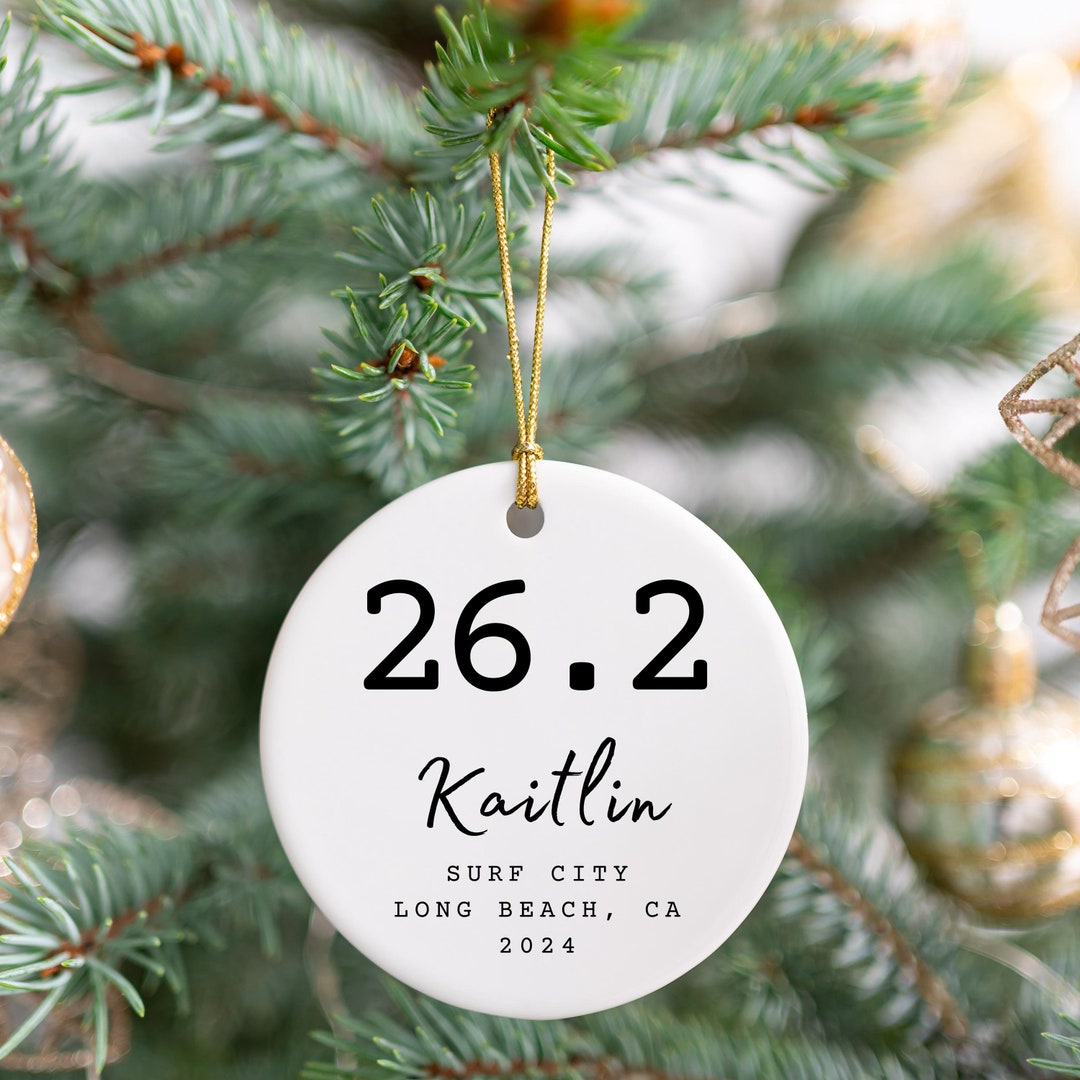 Personalized Marathon Ornament for Marathon Finisher Keepsake Ornament ...