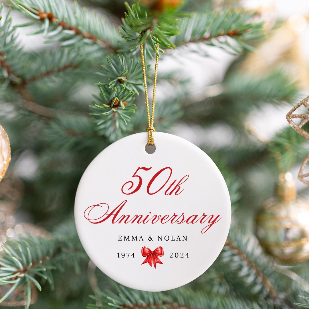 Custom Anniversary Ornament 50th Anniversary Keepsake 50 Year Married ...