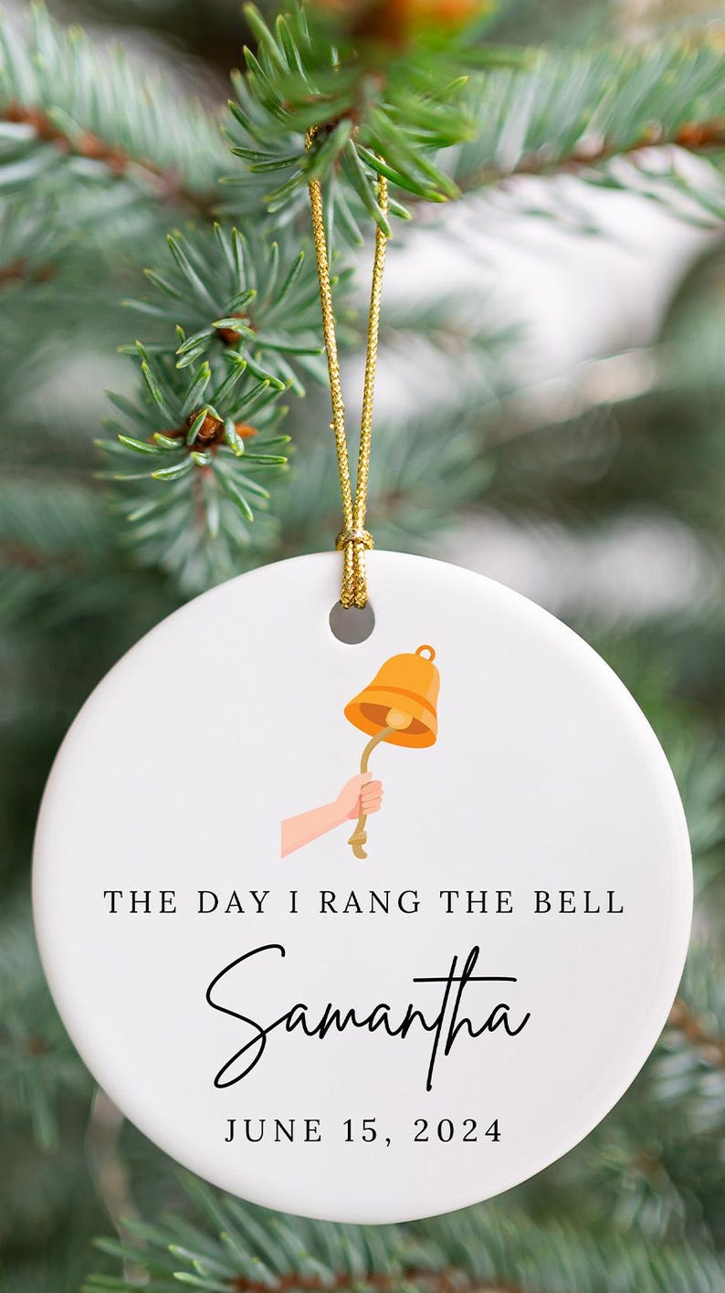 Personalized Ring the Bell Gift Cancer Survivor Ornament Custom ...