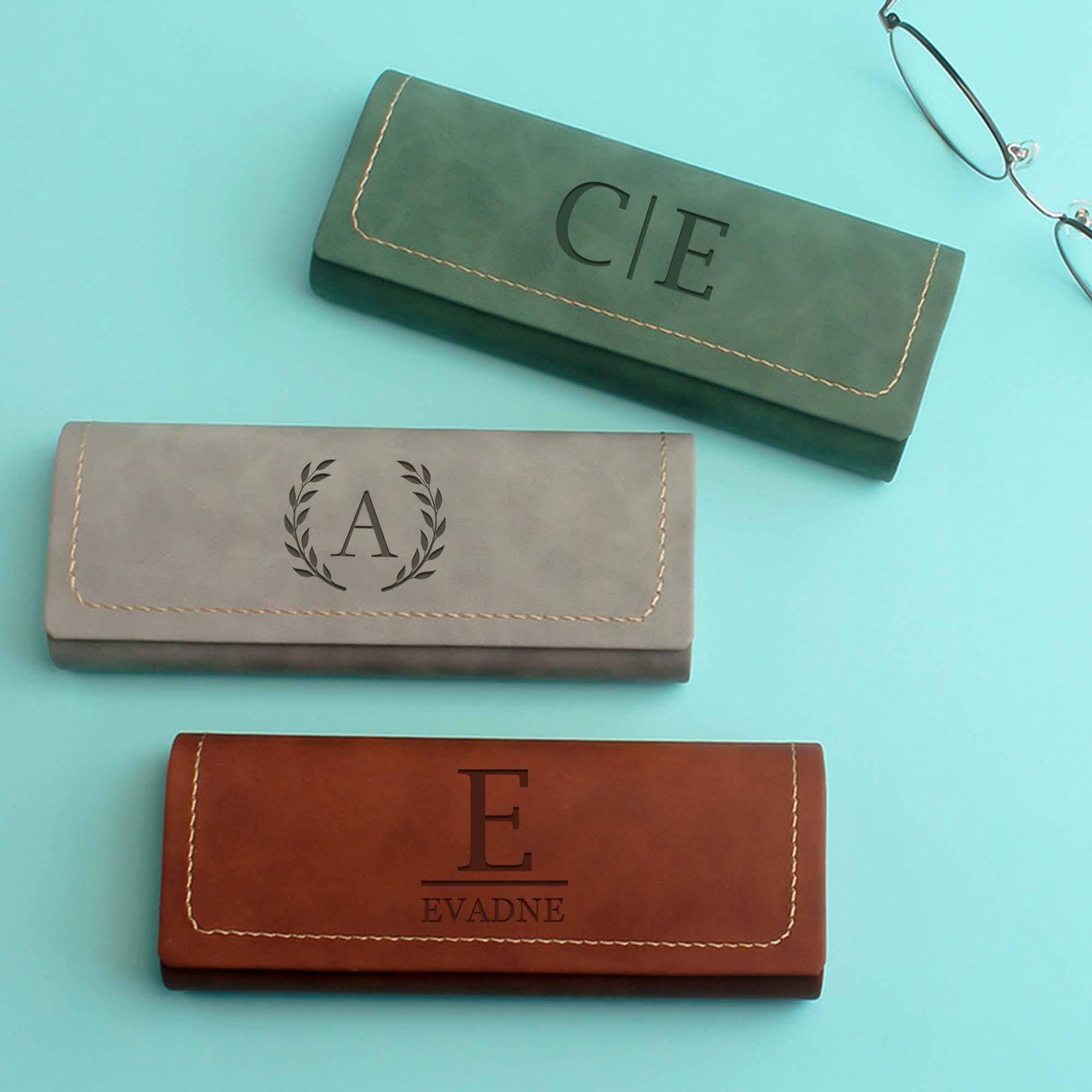 Personalized Glasses Case Sunglasses Holder Eyeglass Leather Carrying ...