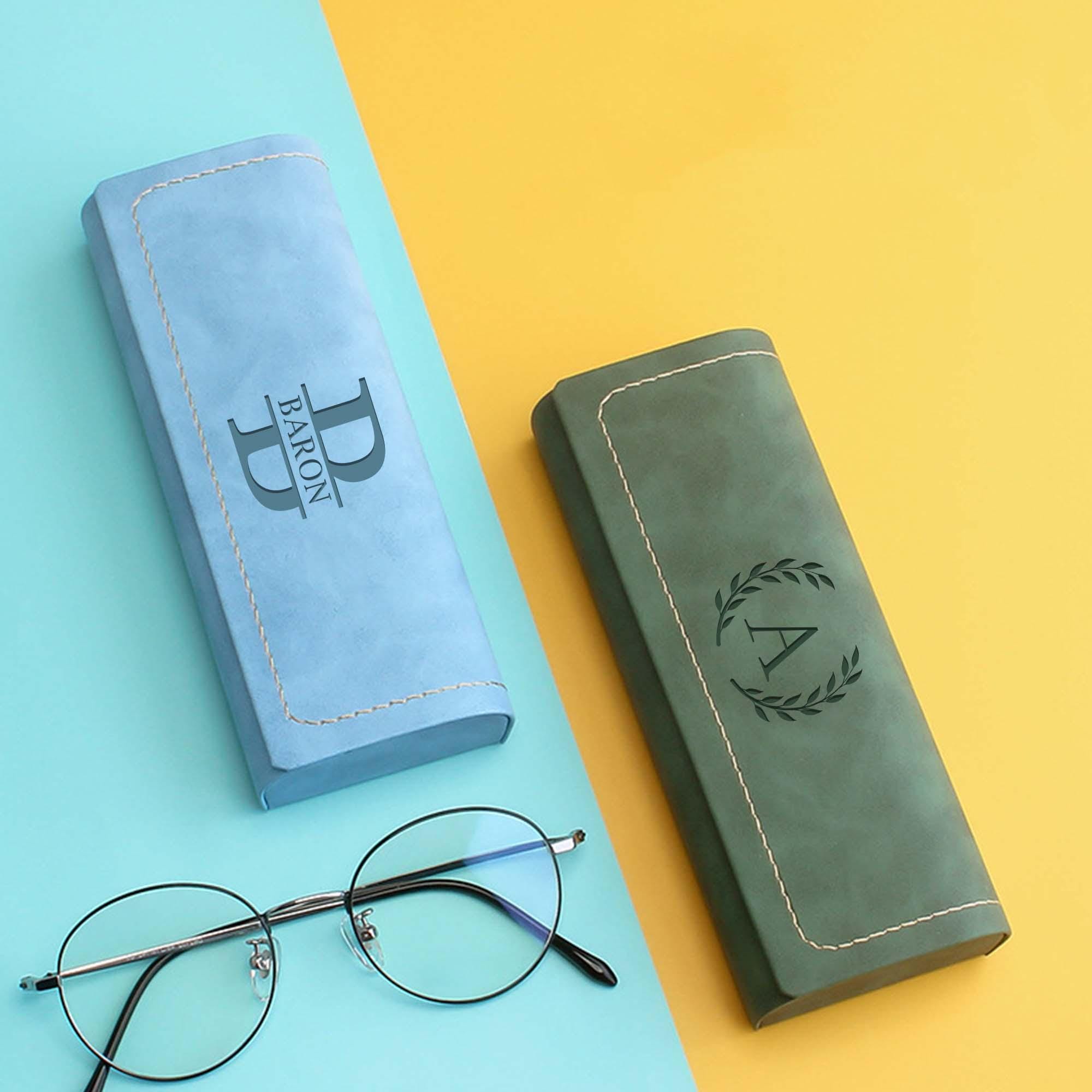 Personalized Glasses Case Sunglasses Holder Eyeglass Leather Carrying ...