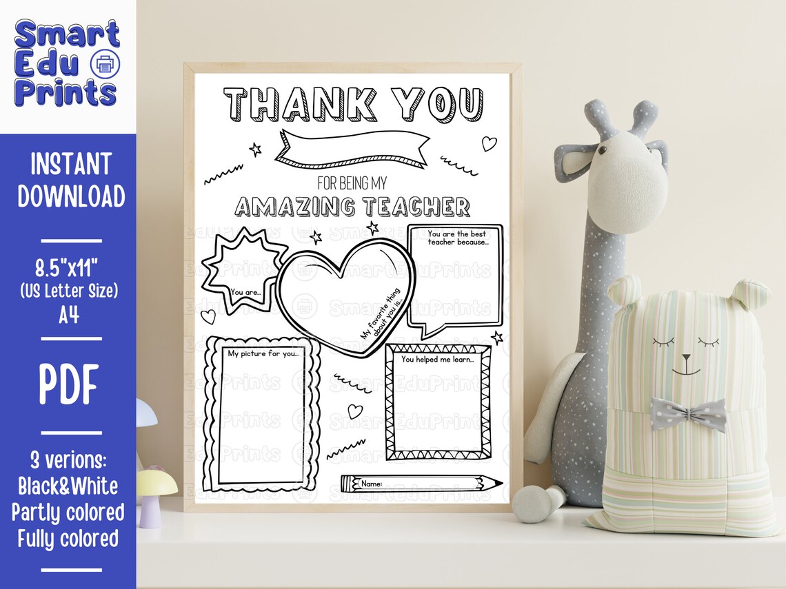 Teacher Appreciation Gift,printable Teacher Appreciation Week Gift ...
