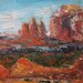 Arizona Art - Sedona Red Rocks Desert Landscape Oil Painting on ...