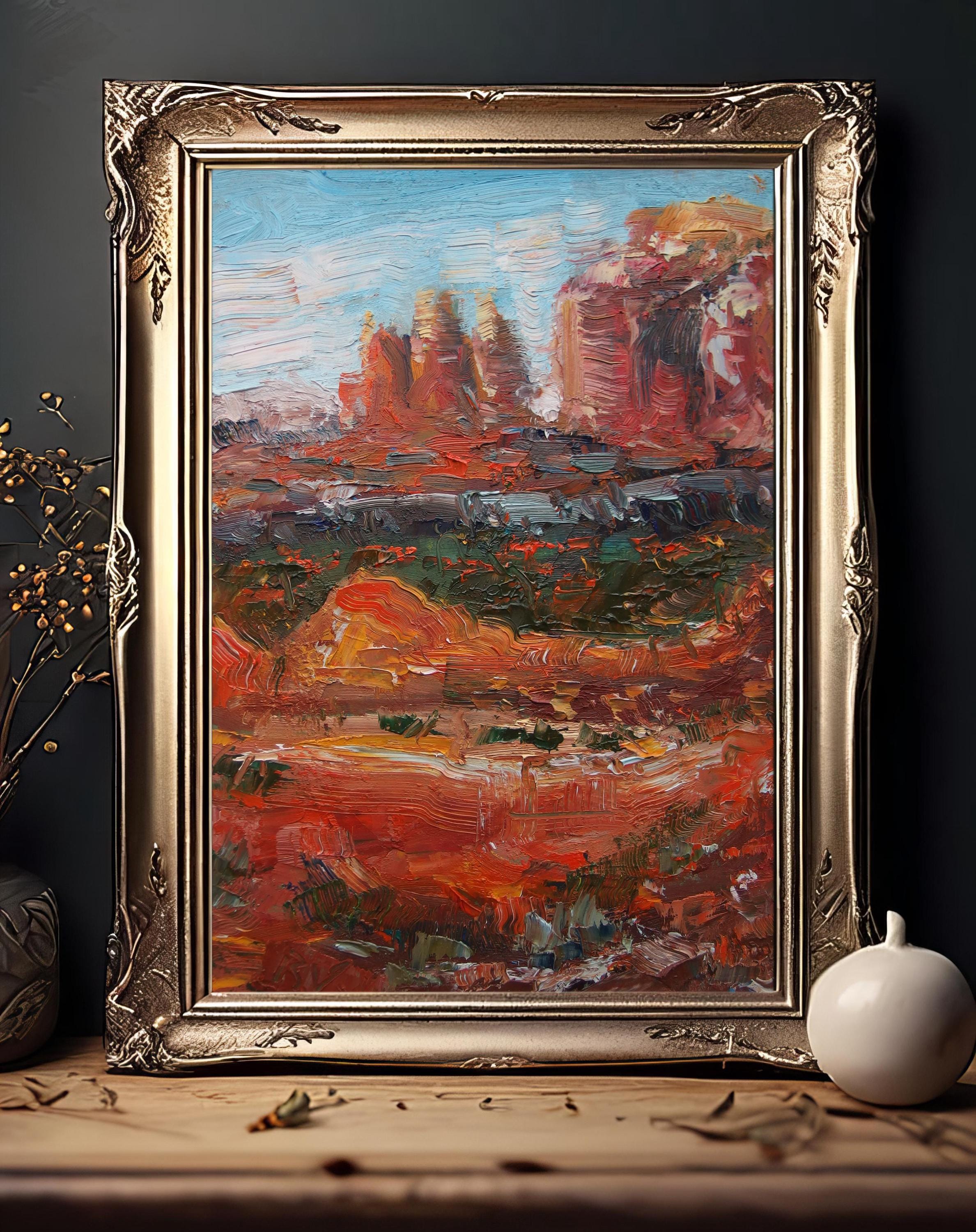 Arizona Art - Sedona Red Rocks Desert Landscape Oil Painting on ...