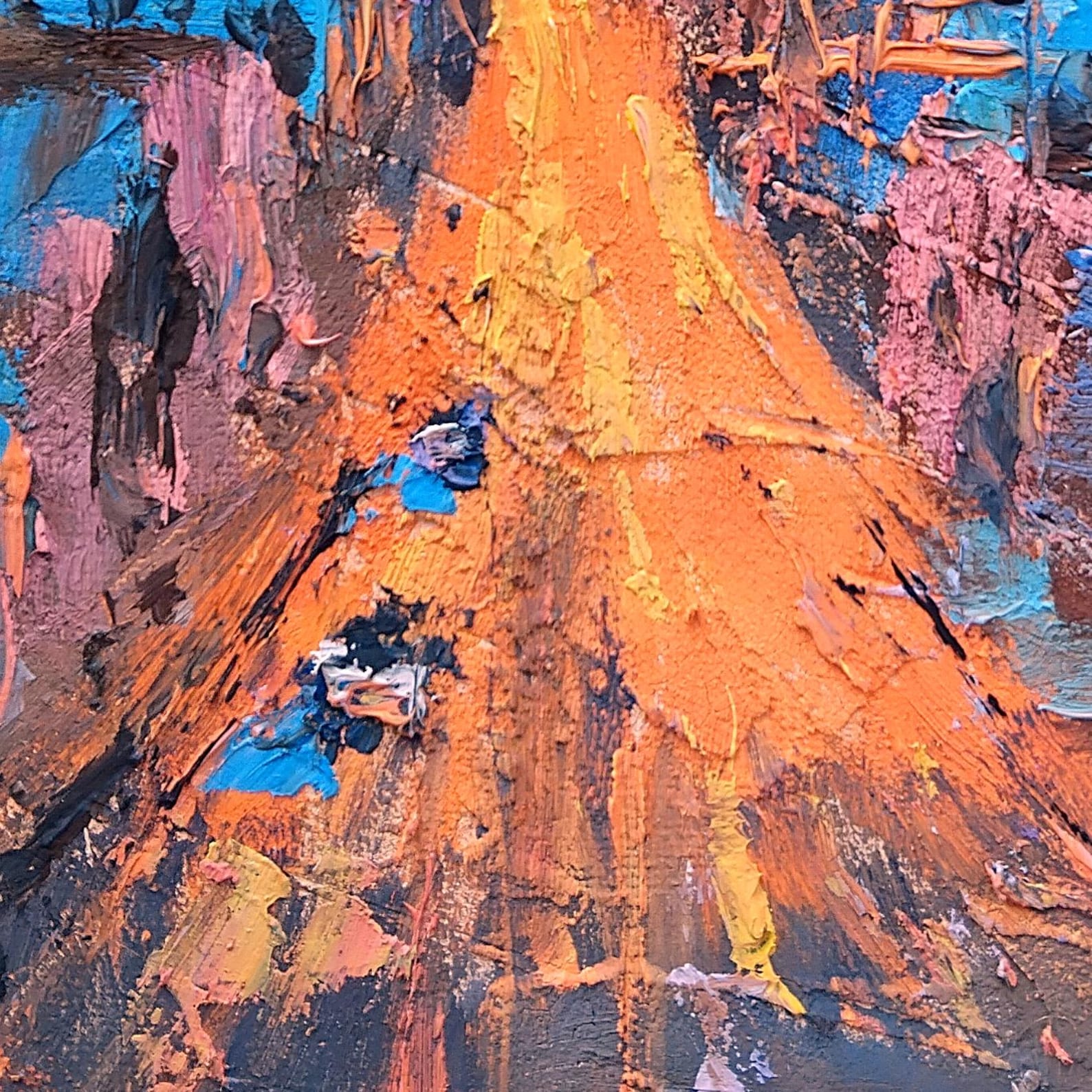 Los Angeles City Sunset Oil Painting 100% Handmade Original Cityscape ...