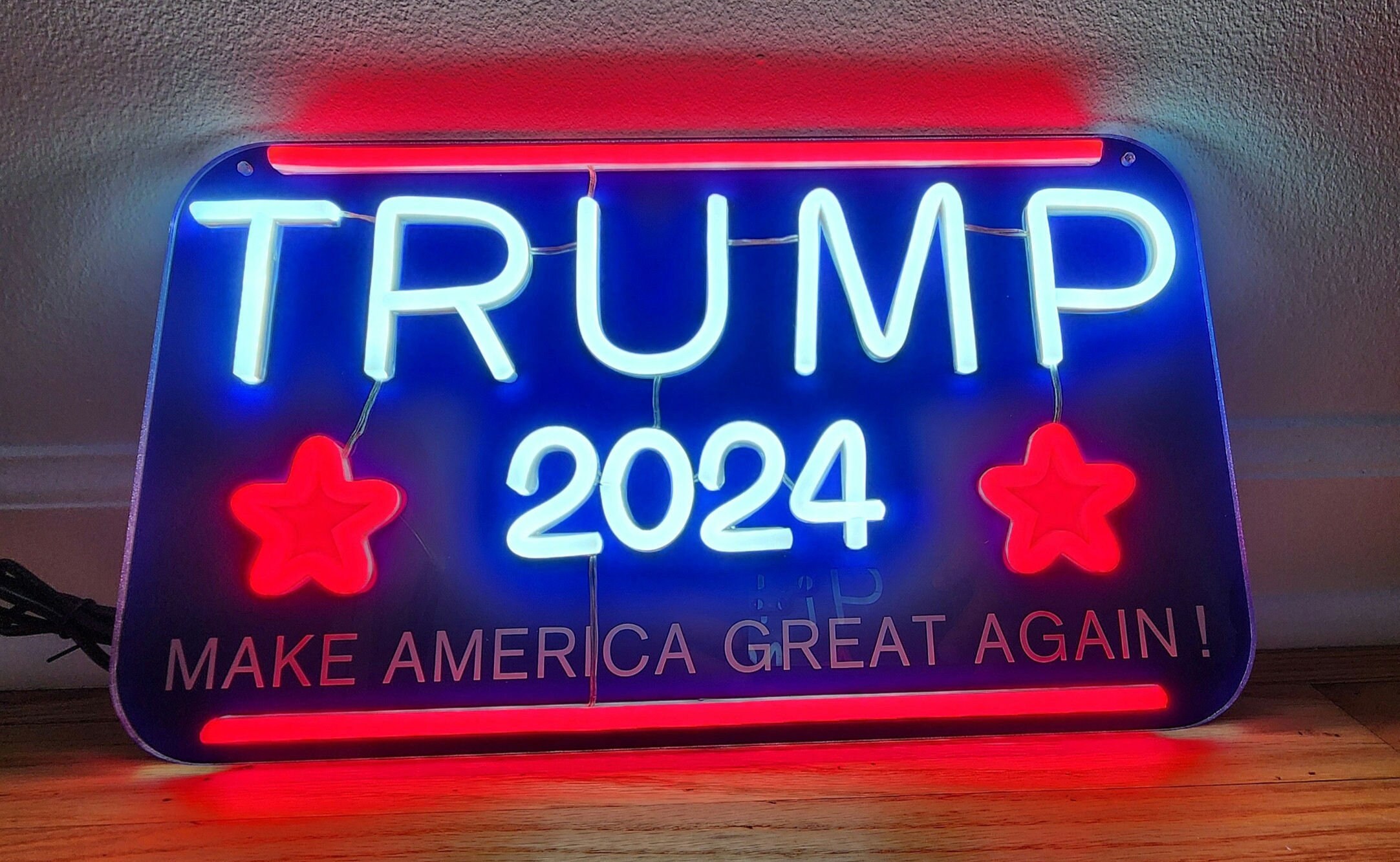 TRUMP 2024 LED Neon Sign - 15.7x9in - Includes Ac Adapter, Mounting ...