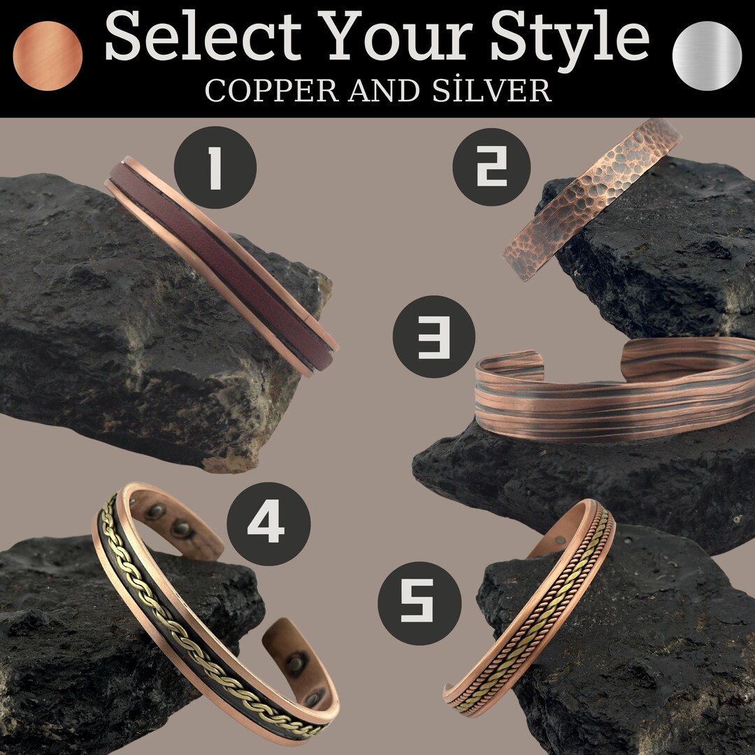 Copper Tensor Ring Bracelet | Adjustable Pure Copper Jewelry | Health ...