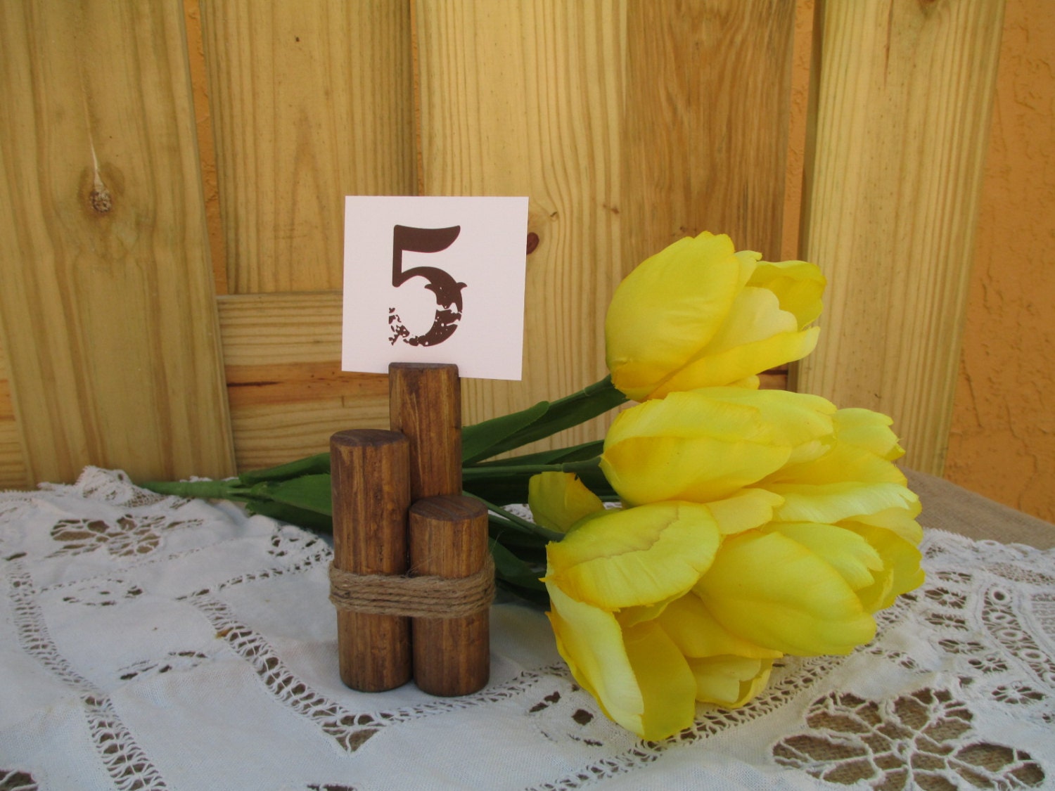 Rustic Wood Table Number Holder Table Card Holder Item - Etsy