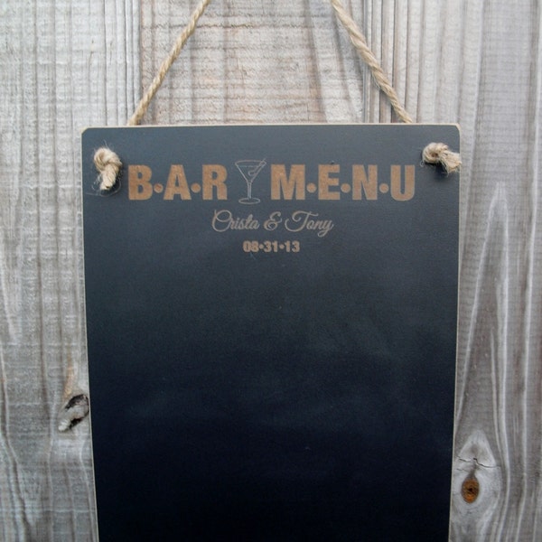 Chalkboard Bar Menu - Etsy