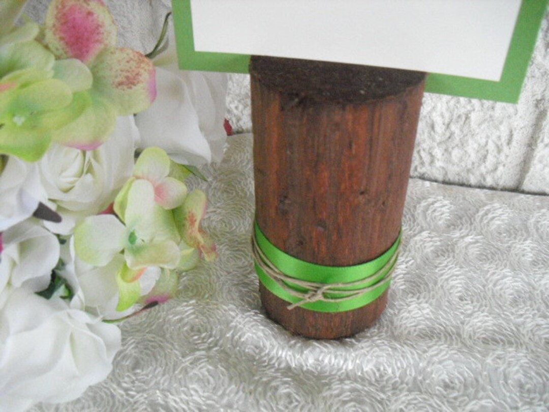 Table Number Holder Rustic Wood Table Number Holders With Ribbon Item ...