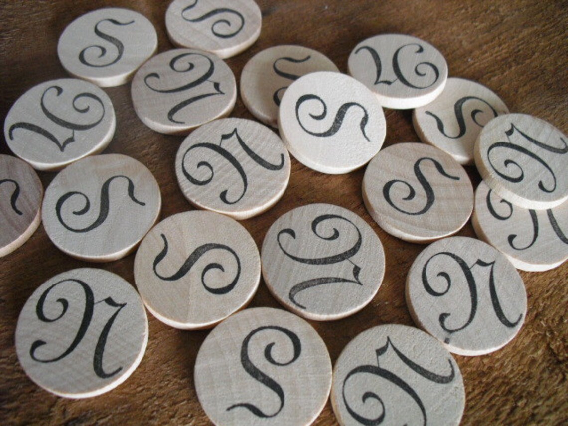 SET OF 100 Wood Circle Monogram Confetti Item 1253 - Etsy
