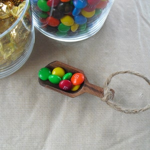 Candy Scoop SET OF 5 Wood Mini Scoops With Rope for Candy Buffets or ...