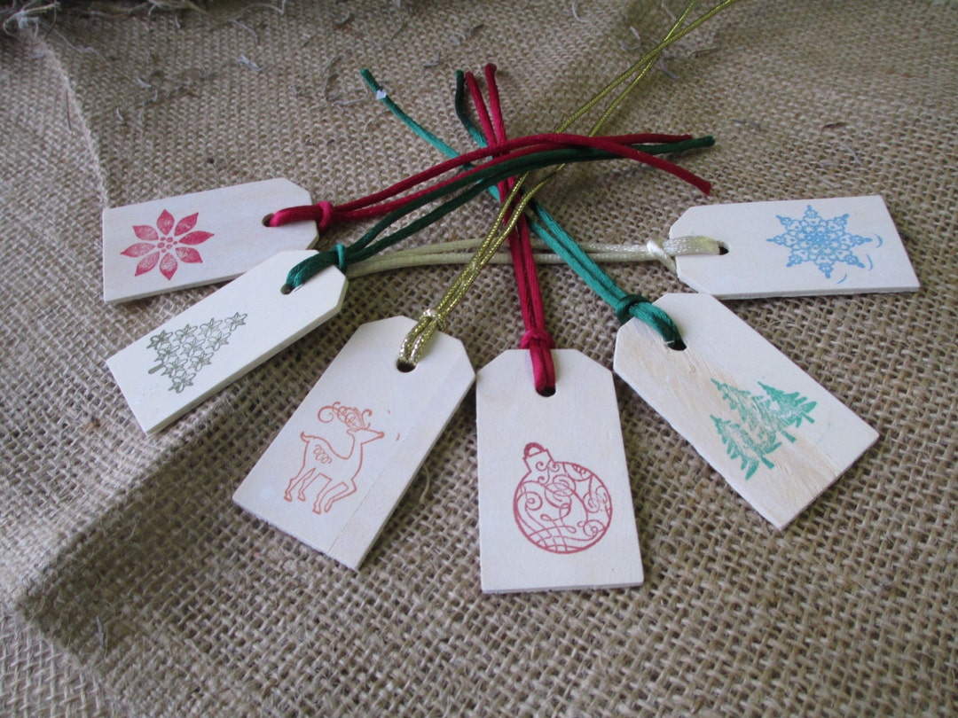 Favor Tags for Christmas Winter Holiday SET OF 6 Holiday Favor Gift or ...