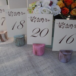 Shabby Chic Wood Table Number Holders you Choose Color Item 1018 - Etsy