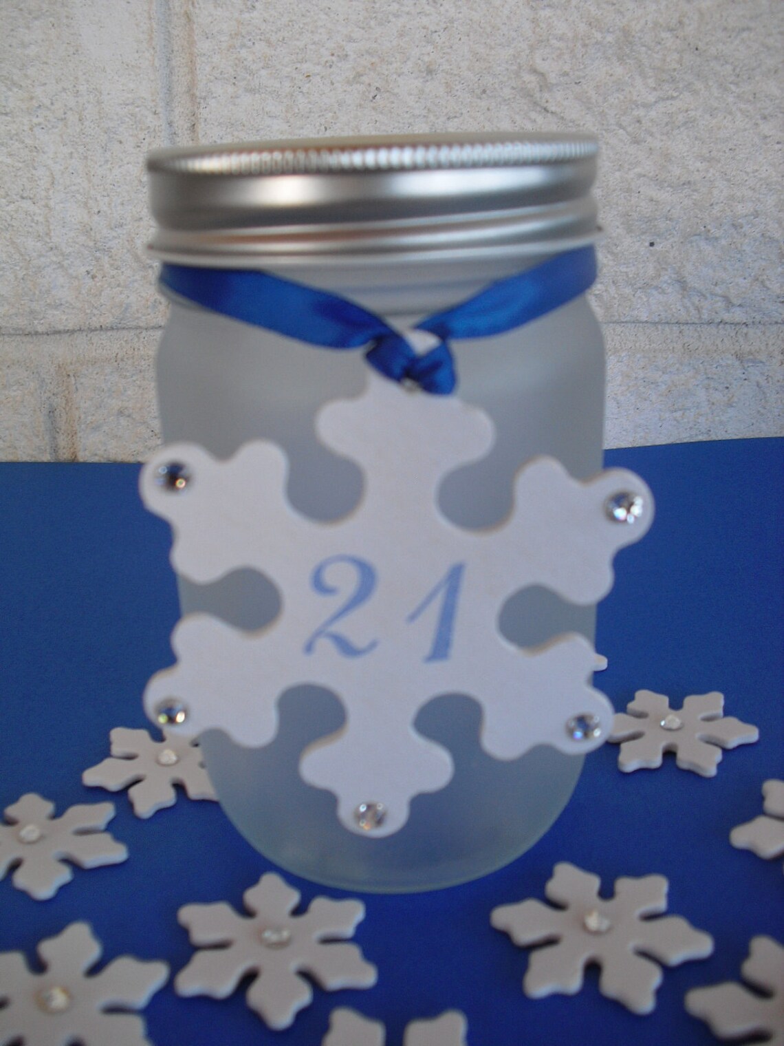 Hanging Snowflake Table Number Tags Item 1113 | Etsy