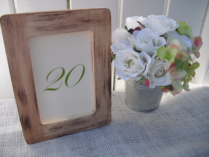 Rustic Barnwood Style Wood Frames for Table Numbers or Signs - Etsy