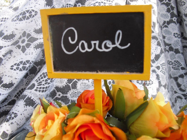 Mini Chalkboard Picks for Table Numbers Place Cards Buffet - Etsy