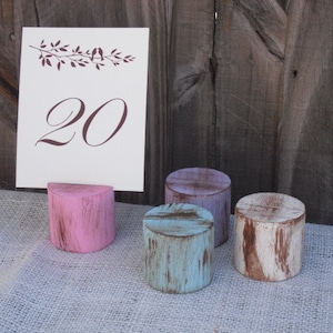 Shabby Chic Wood Table Number Holders you Choose Color Item 1018 - Etsy
