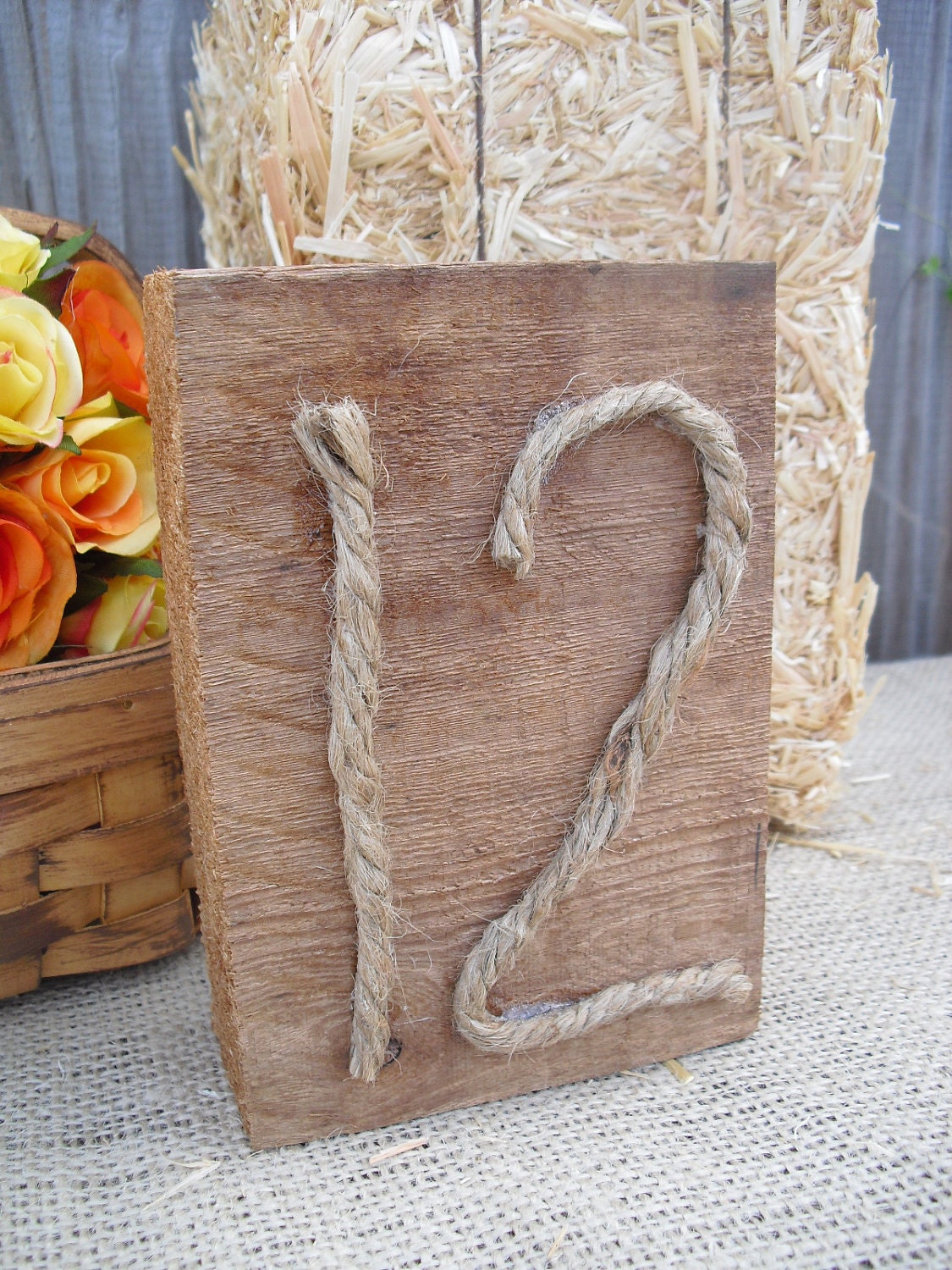 Table Number Cedar and Rope Rustic Wood Table Numbers Item - Etsy