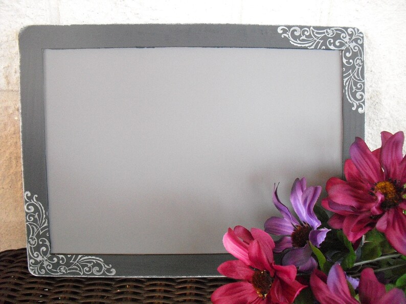 ONE LARGE Shabby Chic Damask Chalkboards for Signs and Table - Etsy