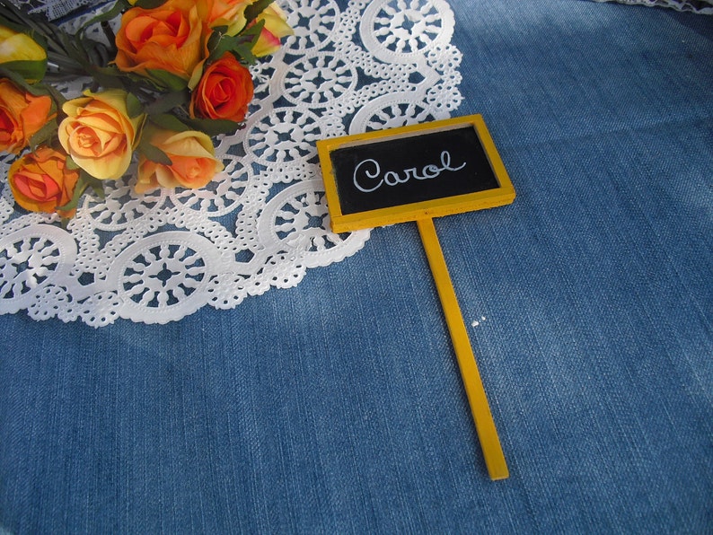 Mini Chalkboard Picks for Table Numbers Place Cards Buffet - Etsy