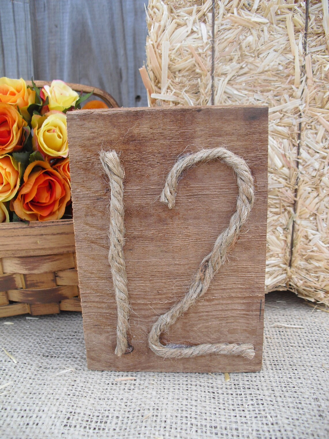 Table Number Cedar and Rope Rustic Wood Table Numbers Item - Etsy