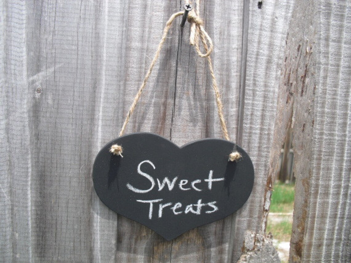 Chalkboard Heart ONE MEDIUM Hanging Heart Chalkboard Sign - Etsy
