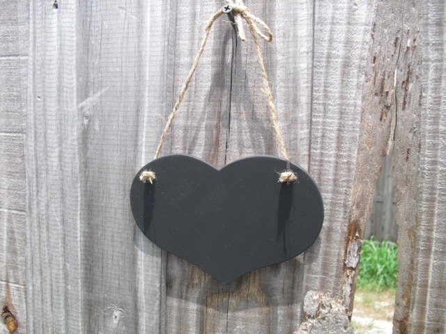 Chalkboard Heart ONE MEDIUM Hanging Heart Chalkboard Sign - Etsy