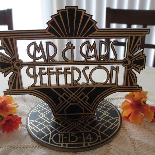 Art Deco Cake Topper - Etsy