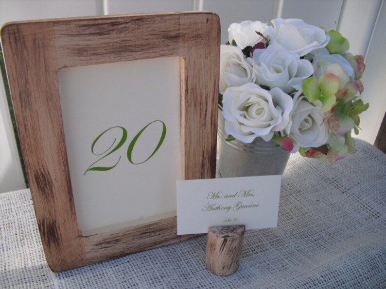 Rustic Barnwood Style Wood Frames for Table Numbers or Signs - Etsy